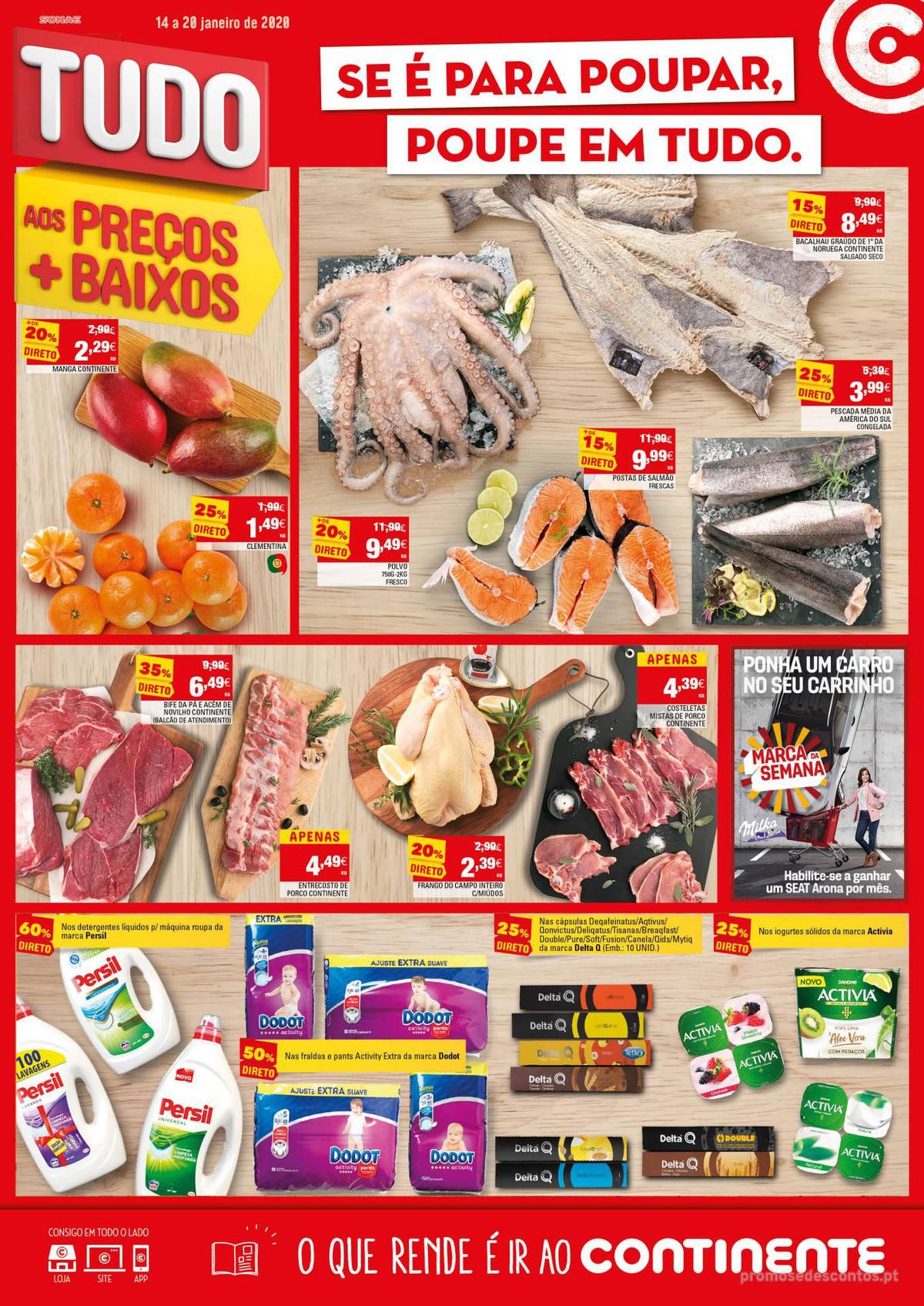 Folheto Continente Lojas Hiper de 14 a 20 Janeiro