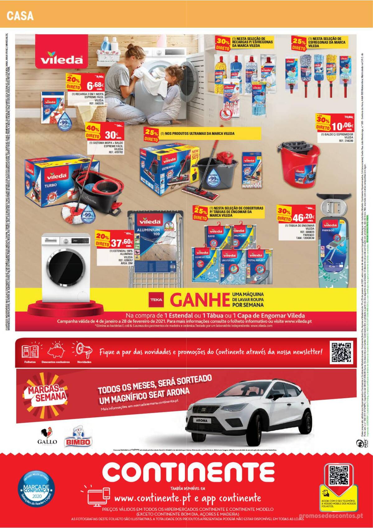 Folheto Continente Lojas Continente/Modelo de 19 a 25 Janeiro