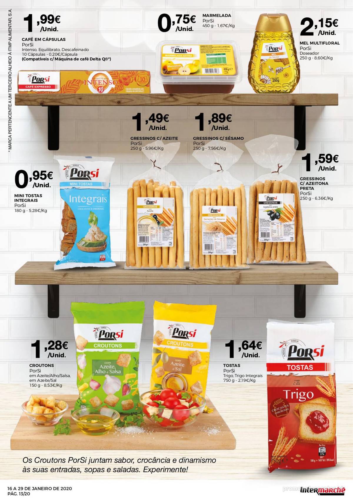 Folheto Intermarché A nossa marca PorSi de 16 a 29 Janeiro